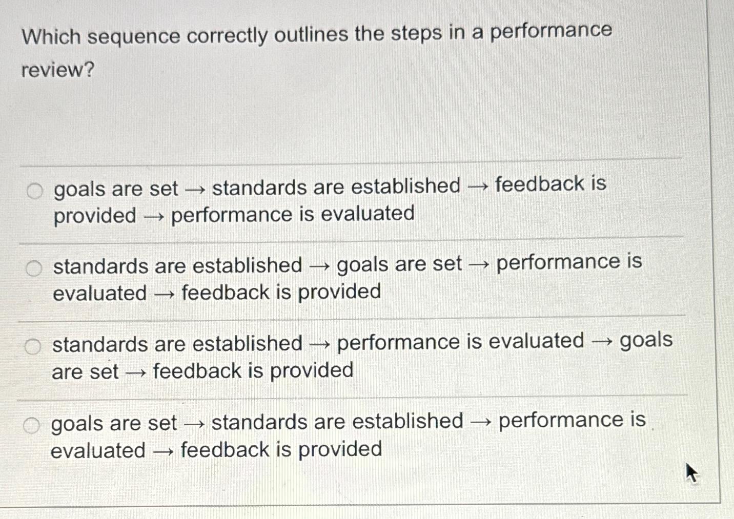 Solved Which sequence correctly outlines the steps in a | Chegg.com