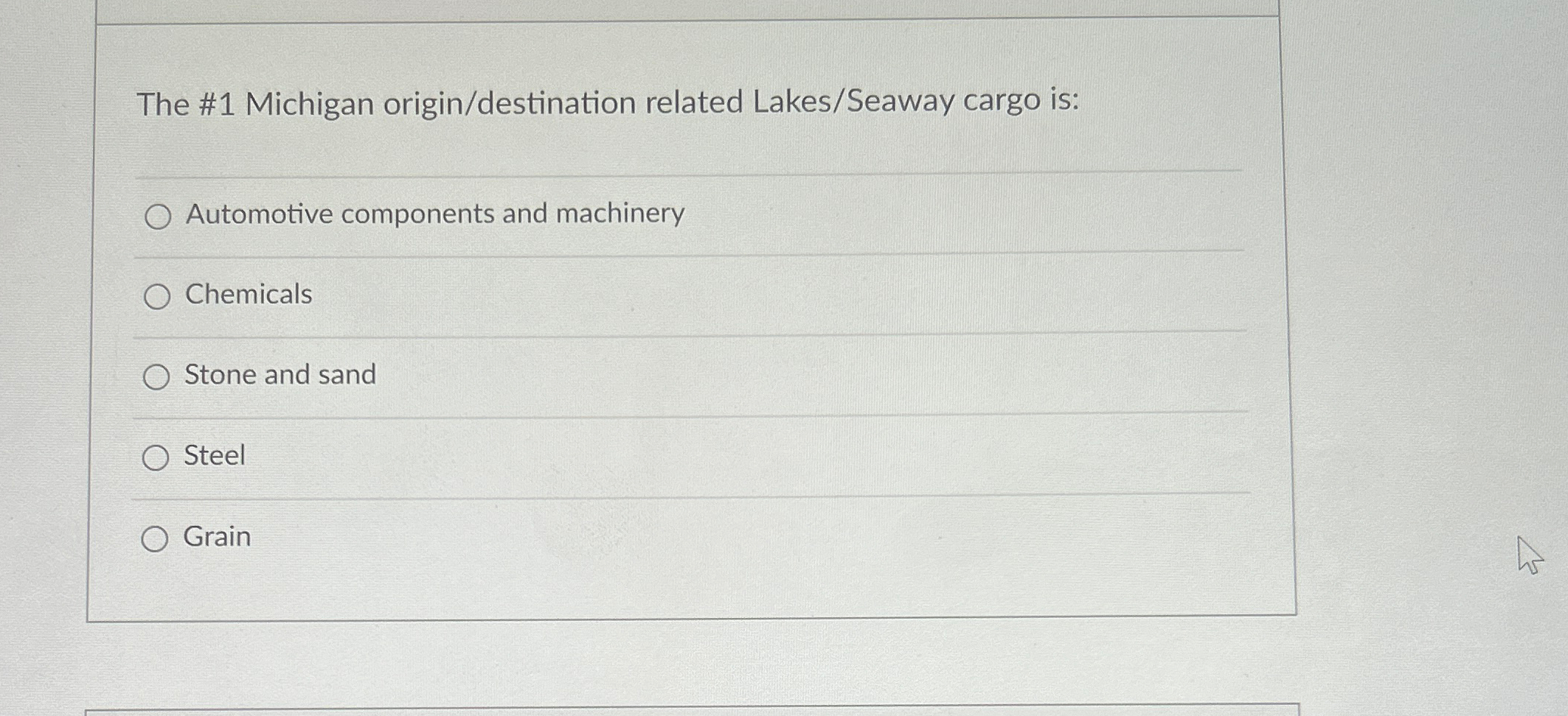Solved The #1 ﻿Michigan origin/destination related | Chegg.com