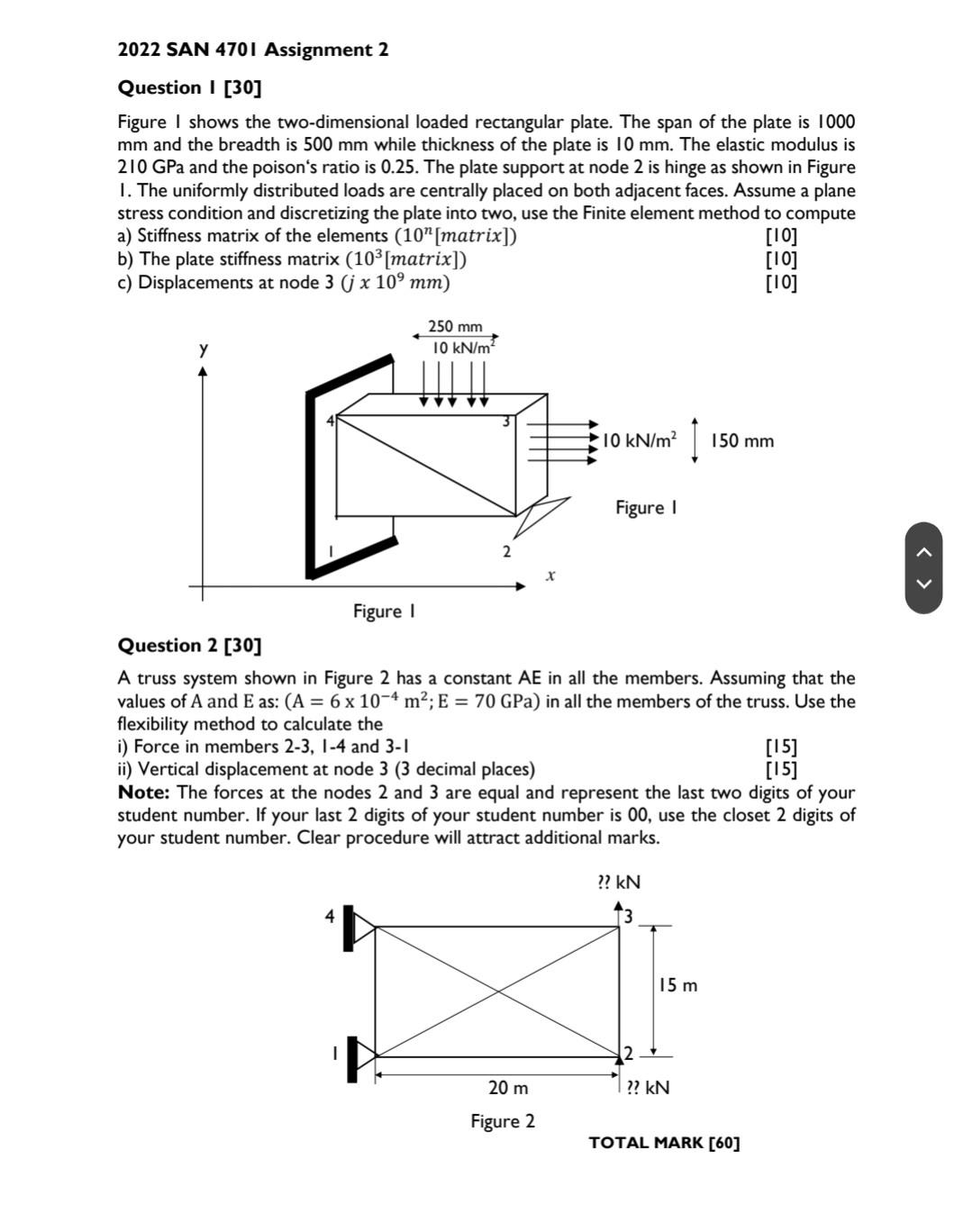Solved Question I [30] Figure I shows the two-dimensional | Chegg.com