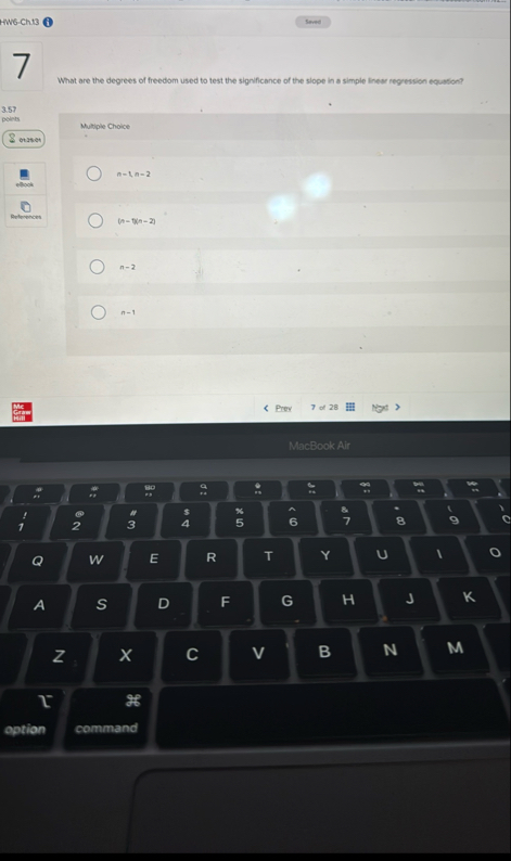 Solved HW6-Ch 137What are the degrees of freedom used to | Chegg.com