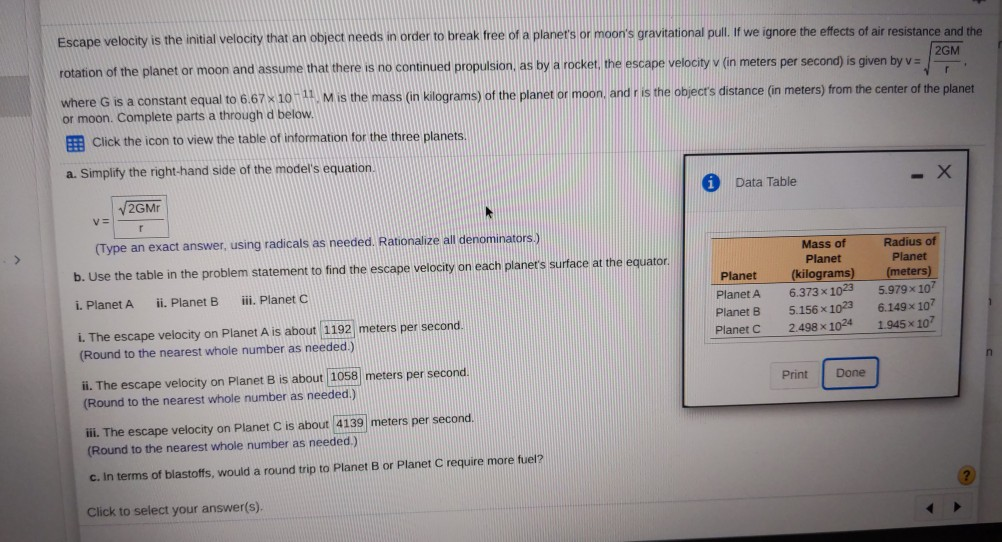 Escape Velocity Equation Moon - Tessshebaylo