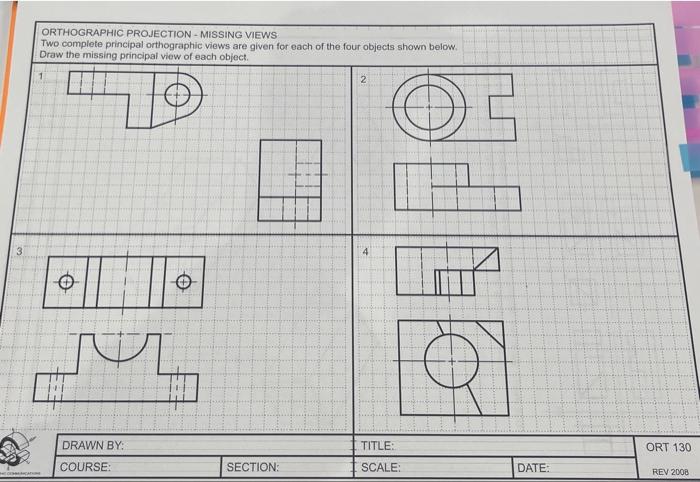 Solved ORTHOGRAPHIC PROJECTION - MISSING VIEWS Two complete | Chegg.com Solved ORTHOGRAPHIC PROJECTION - MISSING VIEWS Two complete | Chegg.com