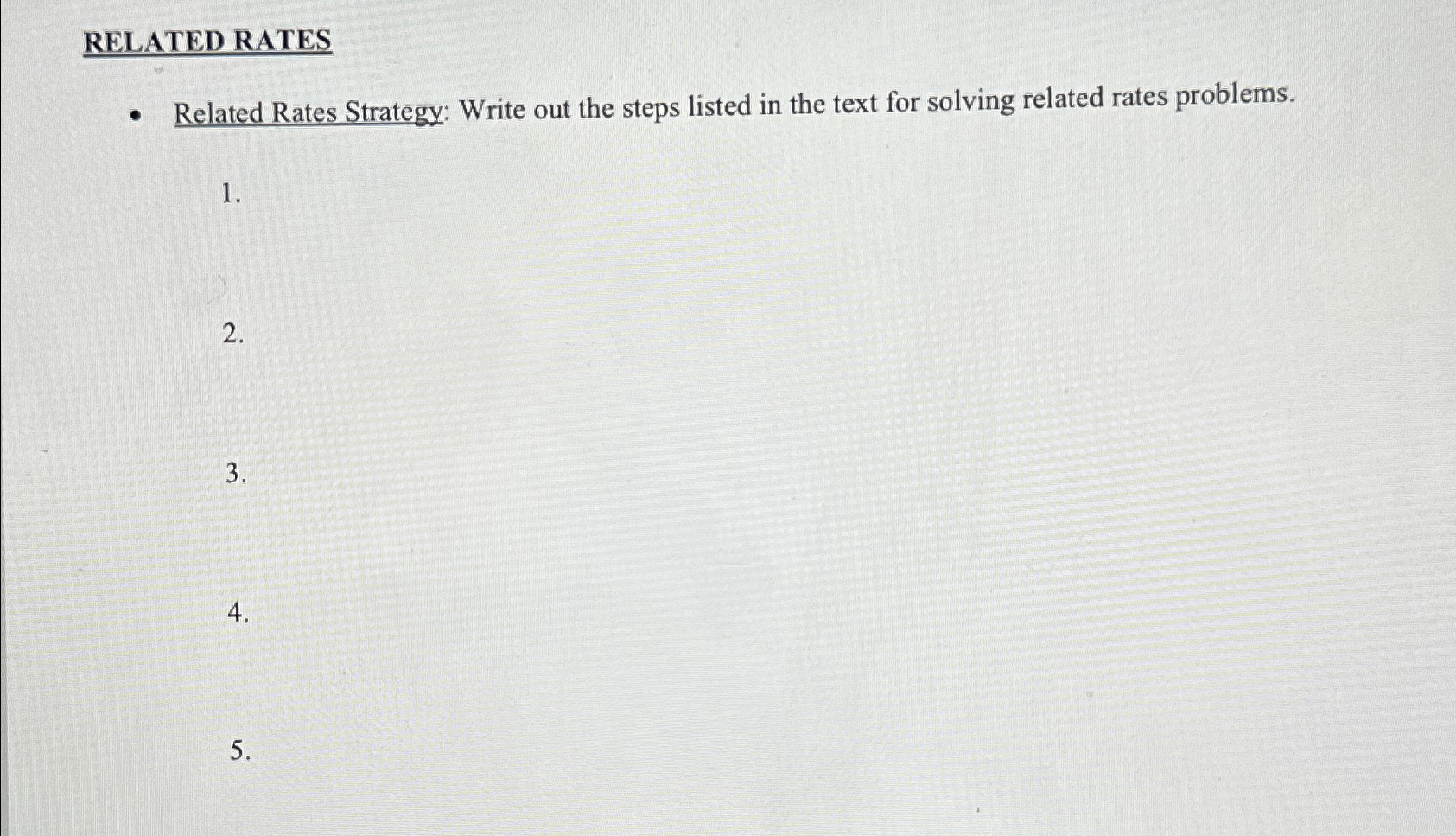 RELATED RATESRelated Rates Strategy: Write out the | Chegg.com