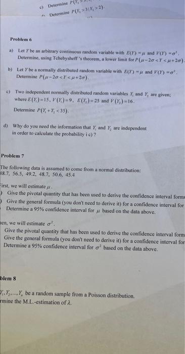 Solved Problen 6 A Let Y Be An Arbitrary Continuous Random