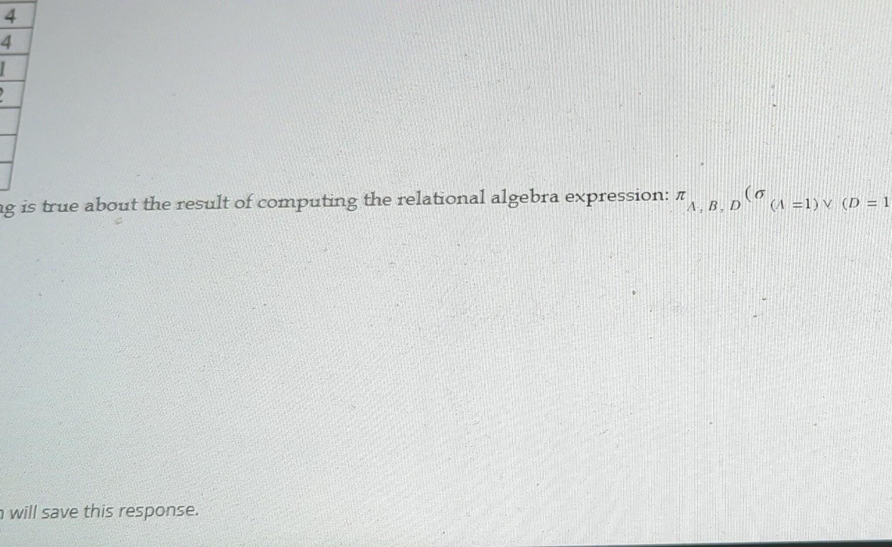 (R)). Note that the result of a relational algebra | Chegg.com