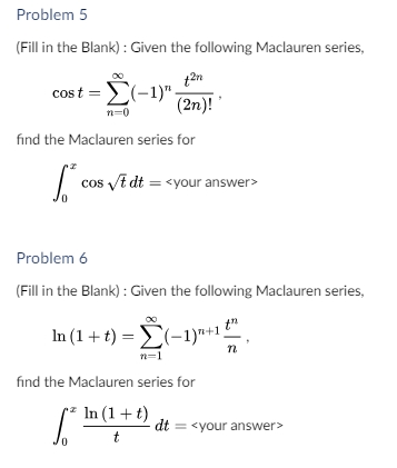 Solved Problem 5(Fill in the Blank) ﻿: Given the following | Chegg.com