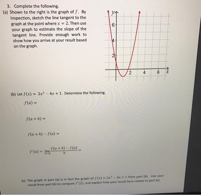 Solved 3. Complete the following. (a) Shown to the right is | Chegg.com
