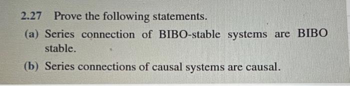 Solved 2.27 Prove the following statements. (a) Series | Chegg.com