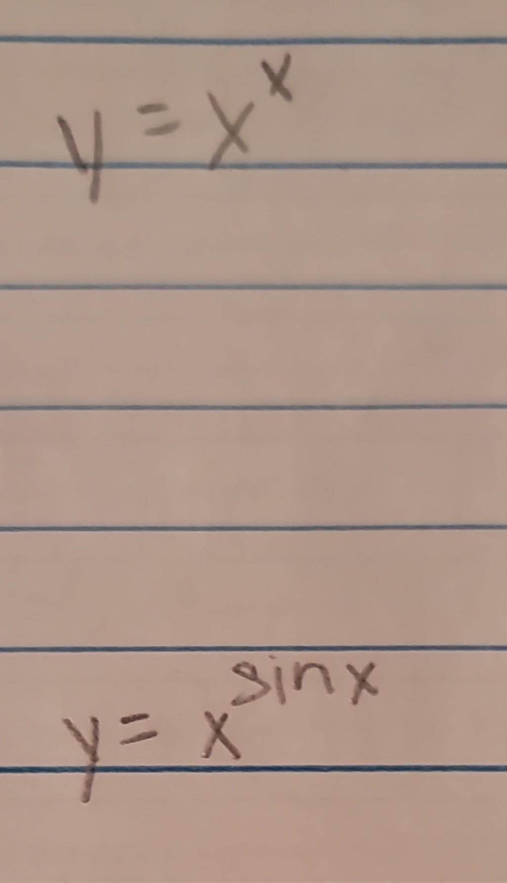 Solved y=xx y=xsinx | Chegg.com