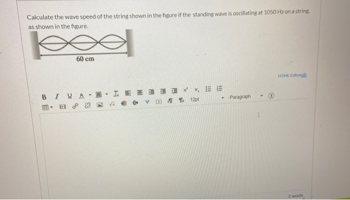 Solved Calculate the wave speed of the string shown in the | Chegg.com
