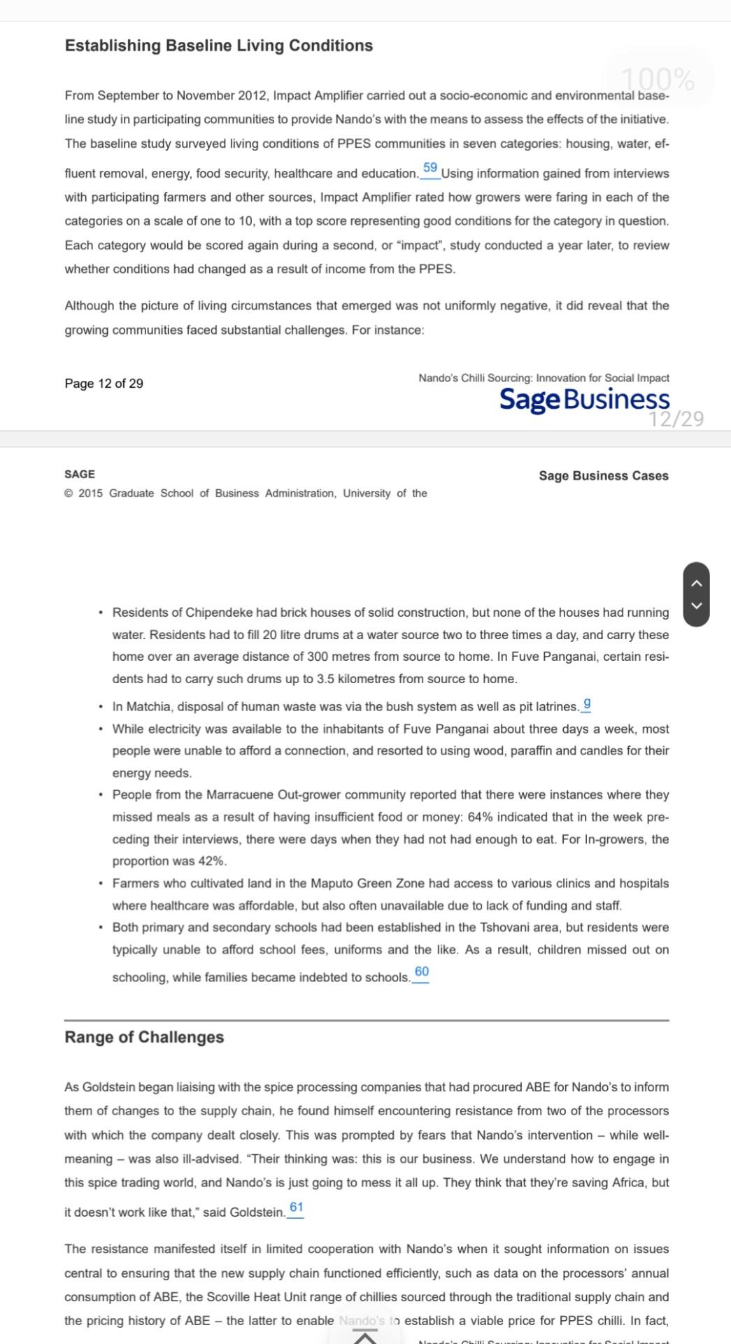 Solved SAGE Sage Business Cas (C) 2015 Graduate School of | Chegg.com