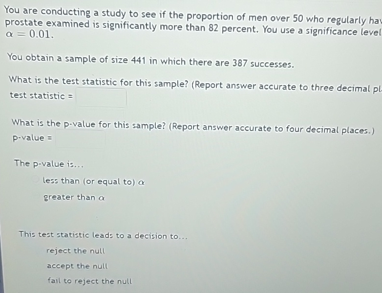 Solved by an EXPERT You are conducting a study to see if the proportion | Chegg.com