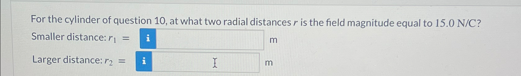 Solved For the cylinder of question 10, ﻿at what two radial | Chegg.com