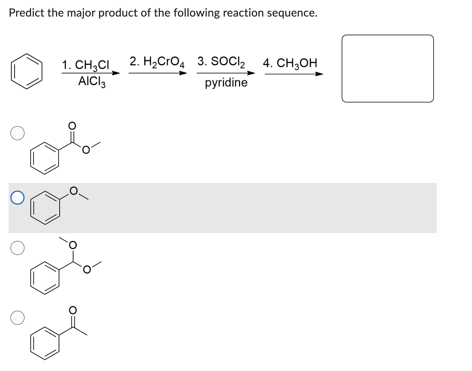 Solved Predict the major product of the following reaction | Chegg.com