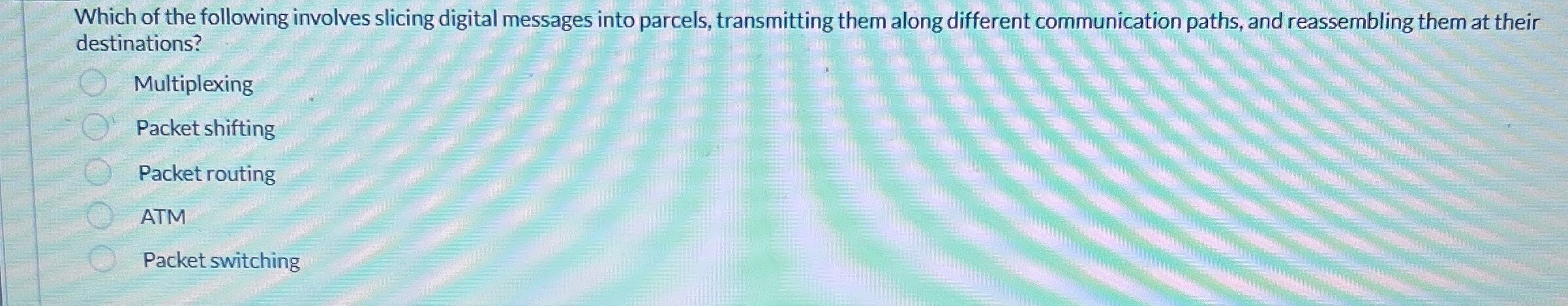 Solved Which of the following involves slicing digital | Chegg.com