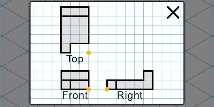 Solved draw those 3 isometric shapes based on the front, | Chegg.com