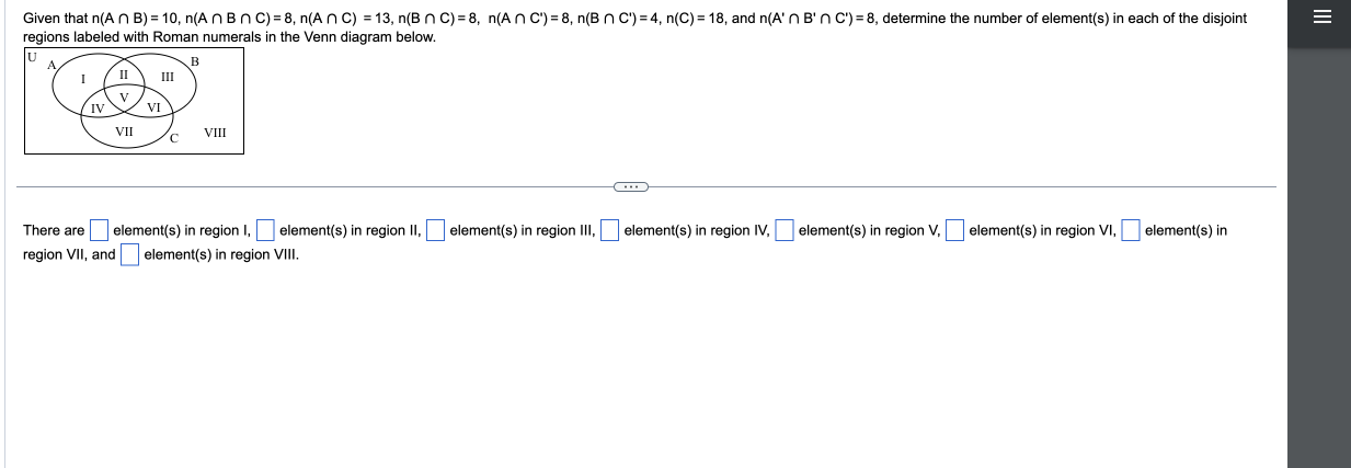 Solved reaions labeled with Roman numerals in the Venn | Chegg.com