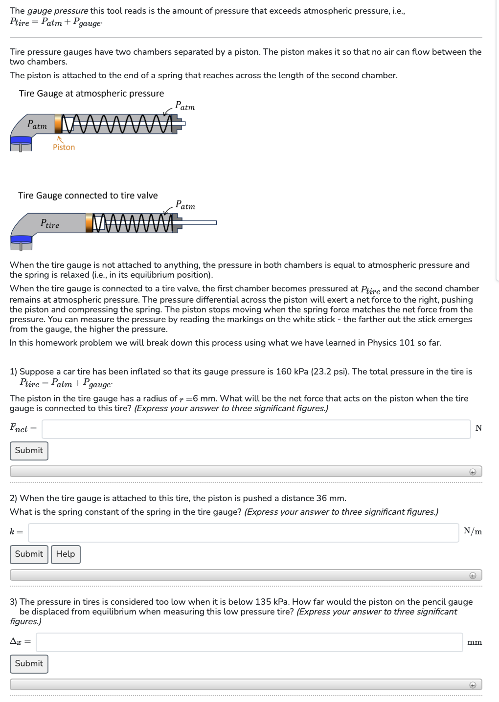 Solved Pencil-style tire pressure gauges (also called stick | Chegg.com