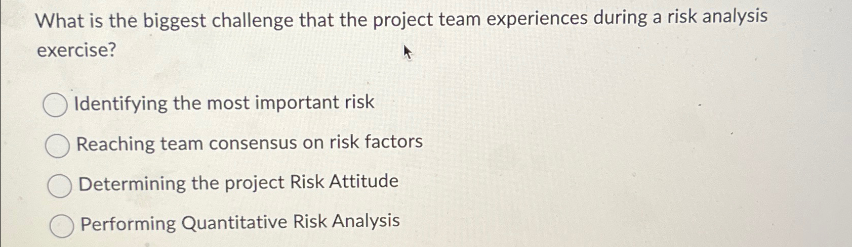 Solved What is the biggest challenge that the project team | Chegg.com