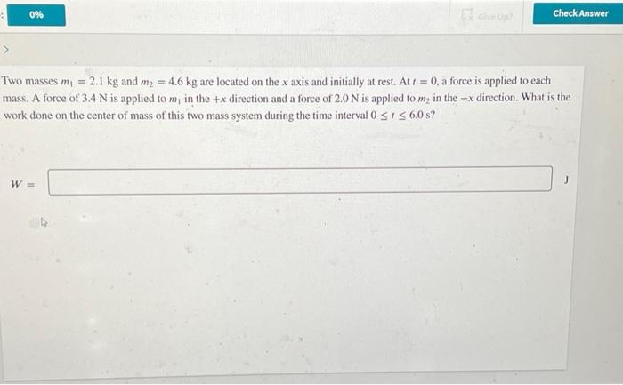 Solved Two masses m1=2.1 kg and m2=4.6 kg are located on the | Chegg.com