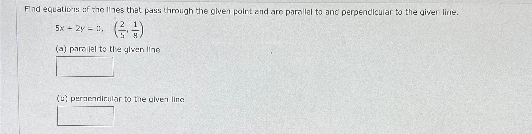 Solved Find equations of the lines that pass through the | Chegg.com