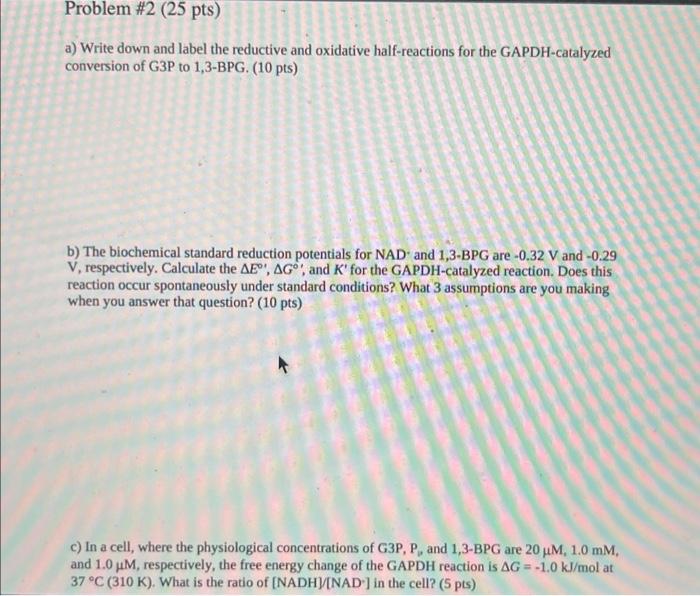 Solved a) Write down and label the reductive and oxidative | Chegg.com