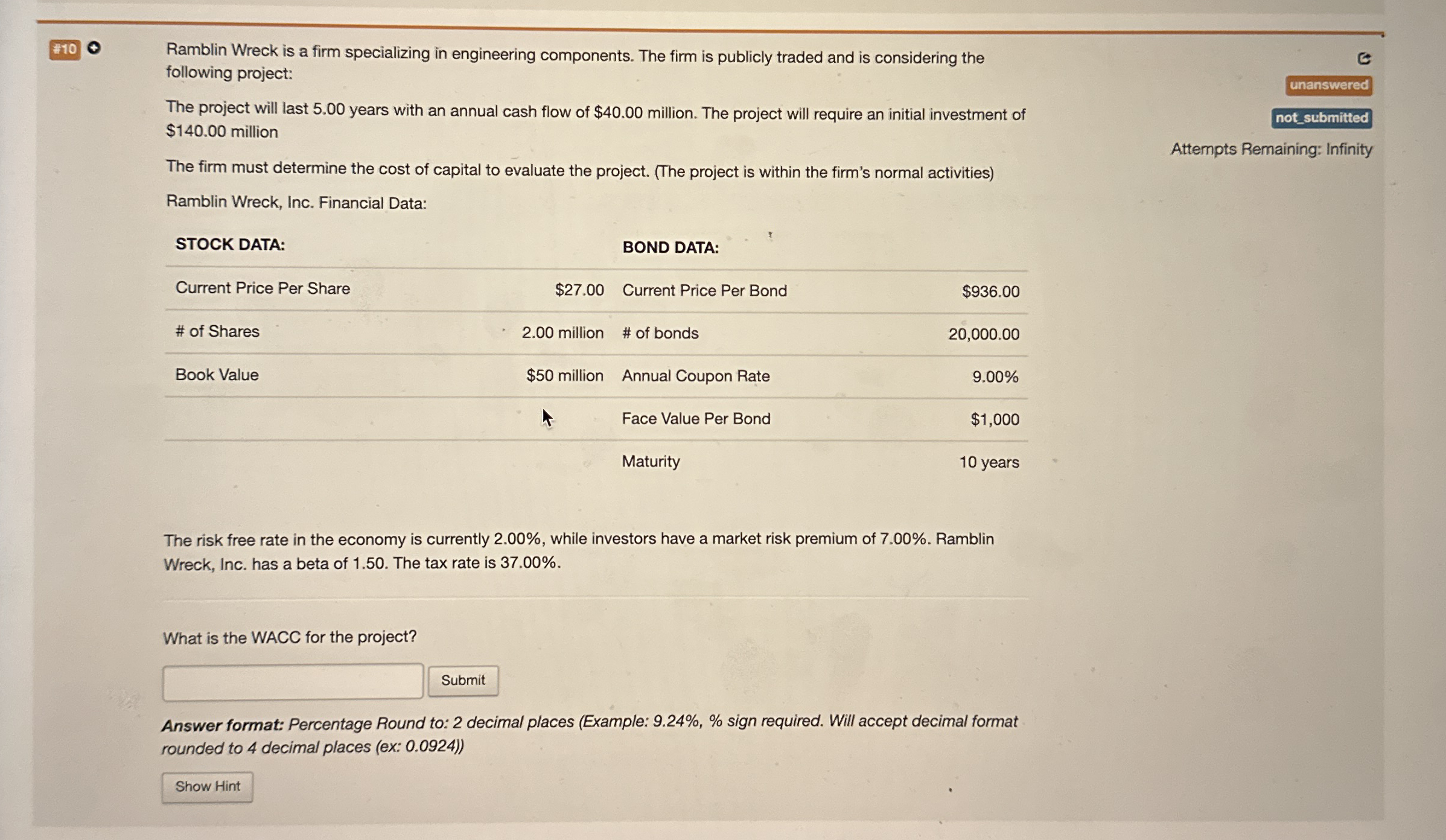Solved Please solve this i keep getting a number that is | Chegg.com