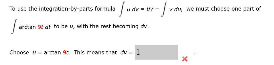 Solved To use the integration-by-parts formula | Chegg.com