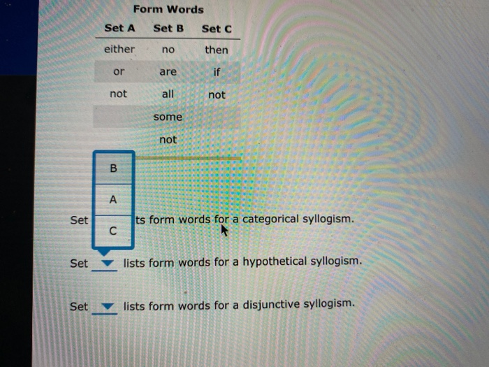 Each deductive argument form uses unique form words | Chegg.com