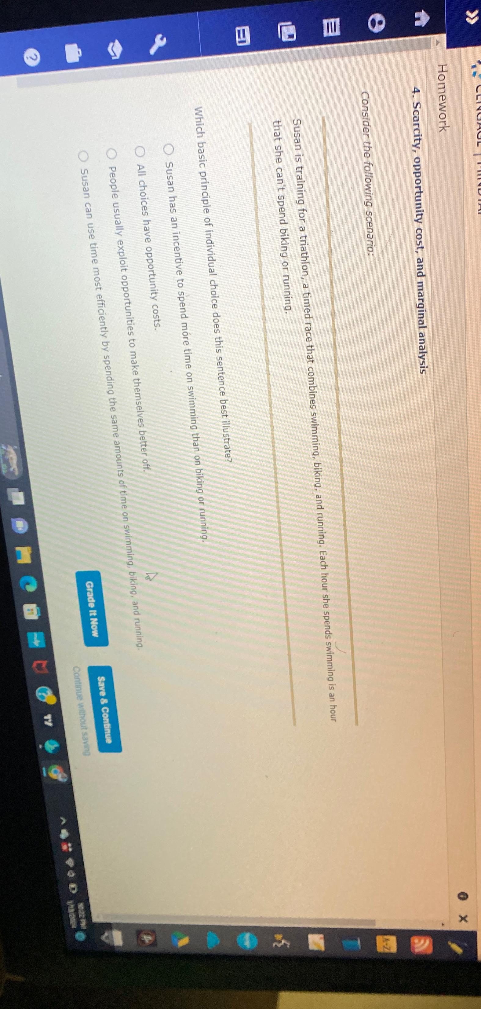 Solved Homework4. ﻿Scarcity, opportunity cost, and marginal | Chegg.com