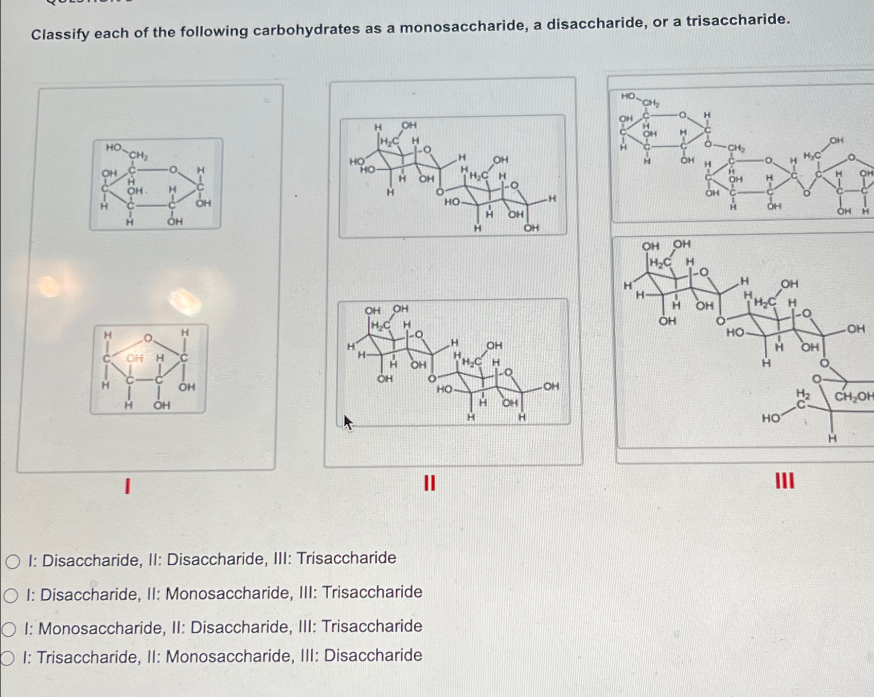 Solved Classify each of the following carbohydrates as a | Chegg.com