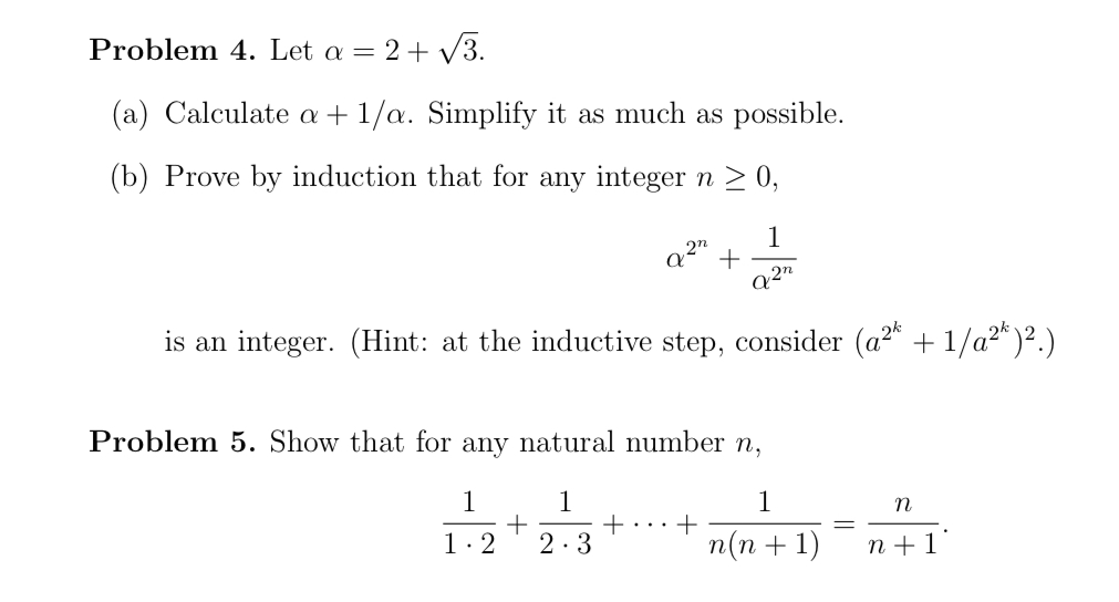 Solved Problem4.Let\alpha =2+ 3.(a) ﻿Calculate \alpha | Chegg.com