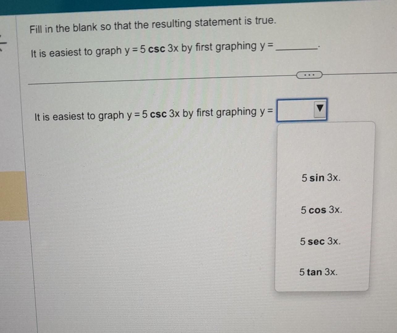 Solved Fill in the blank so that the resulting statement is | Chegg.com