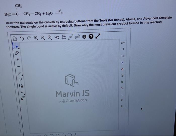Solved Part A CH3 -CH-CH2-CH=CH2 + H2 Draw the molecule on | Chegg.com