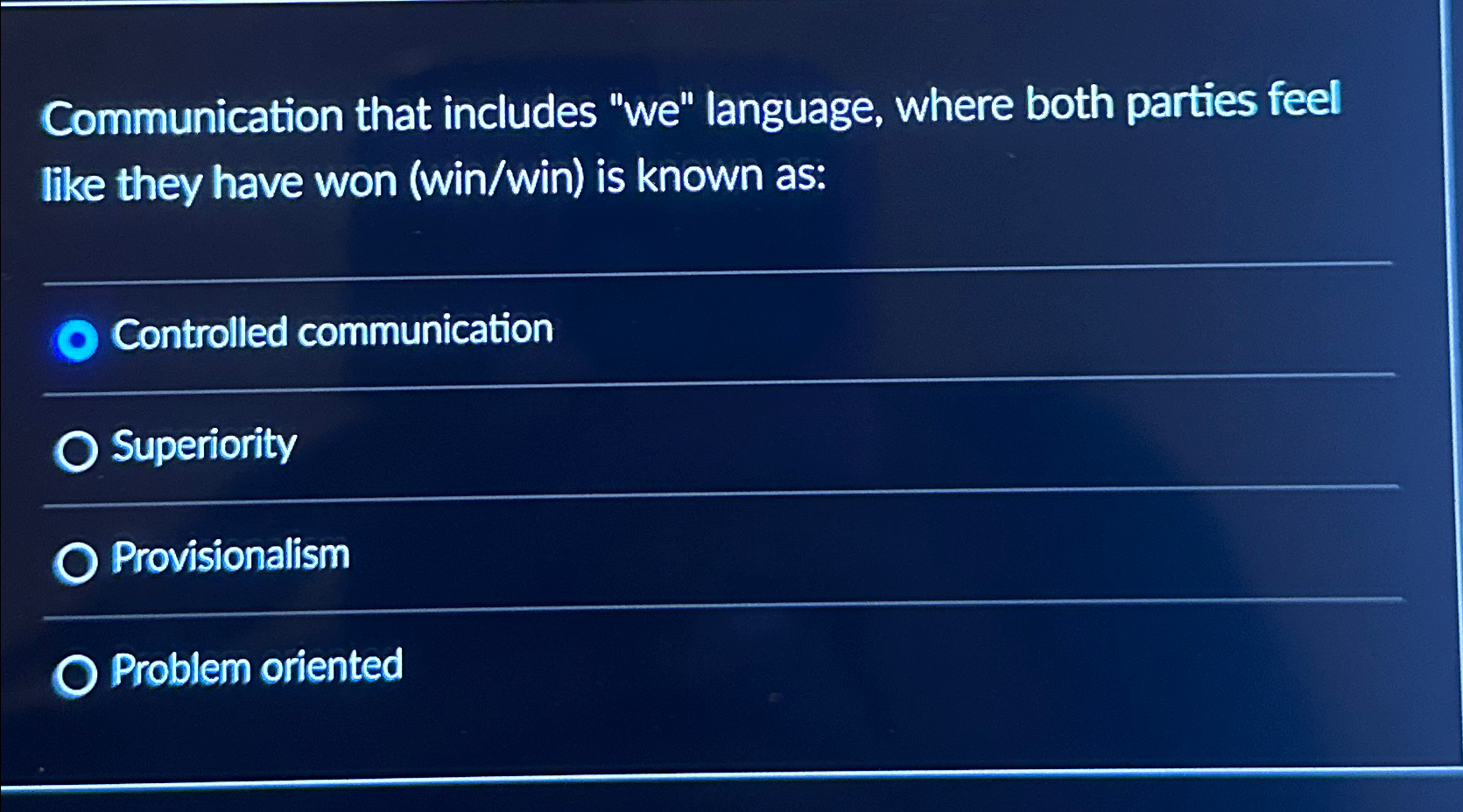 Solved Communication that includes "we" ﻿language, where | Chegg.com
