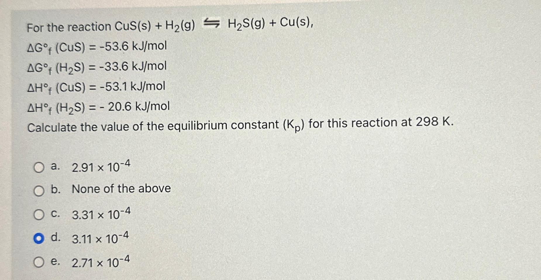 Solved For the reaction | Chegg.com