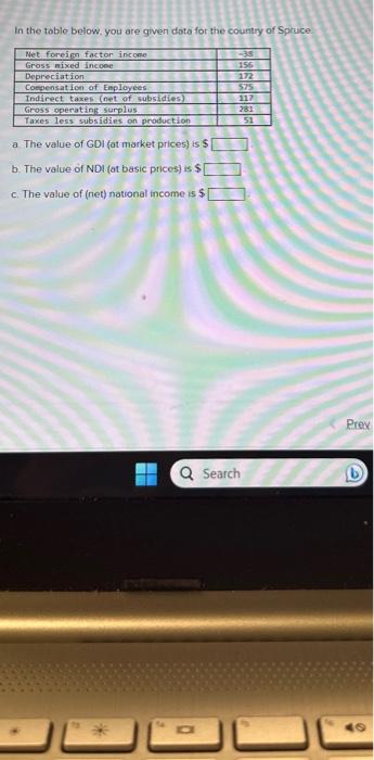 Solved In the table below, you are given data for the | Chegg.com