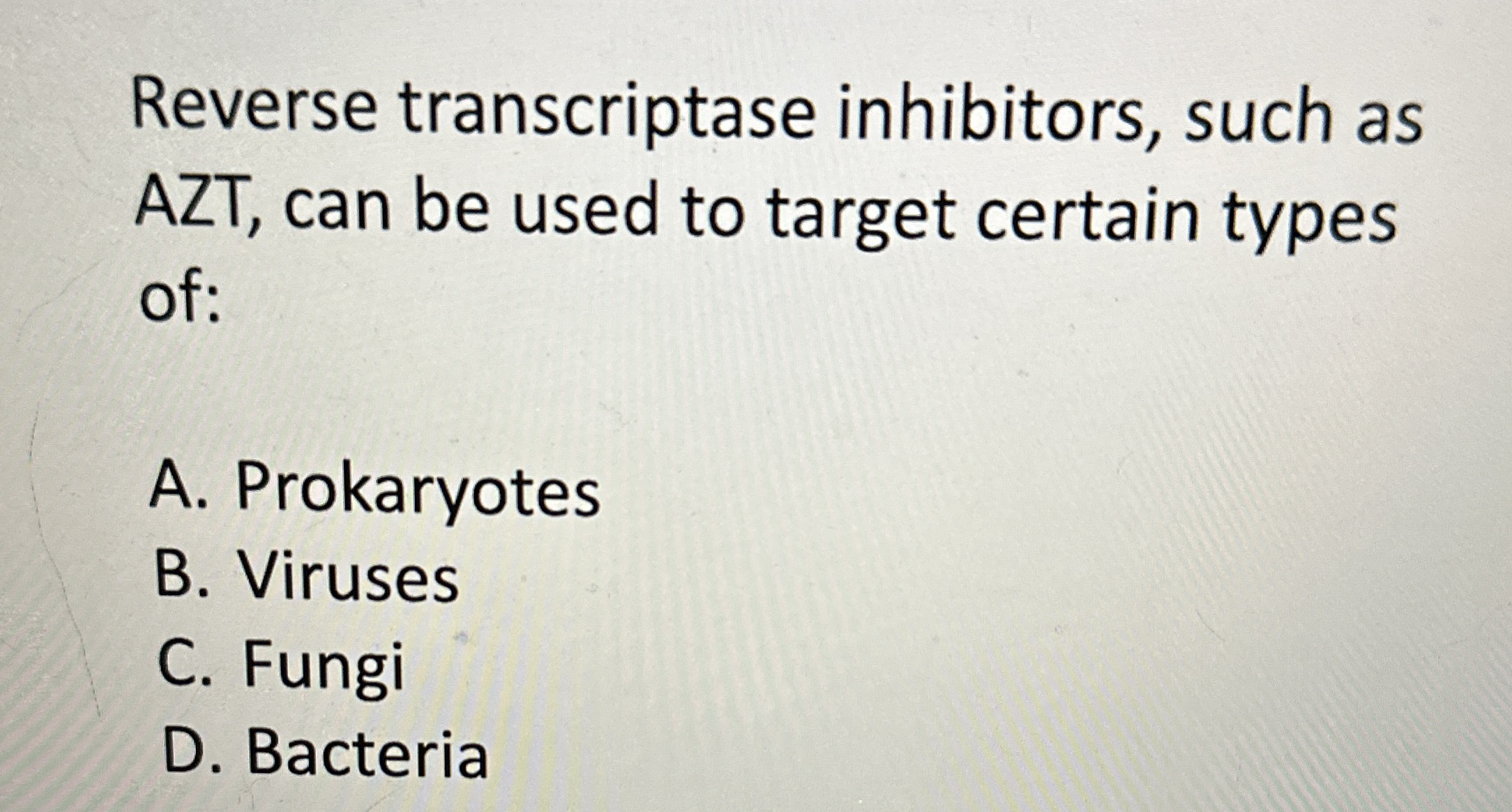 Solved Reverse transcriptase inhibitors, such as AZT, can be | Chegg.com