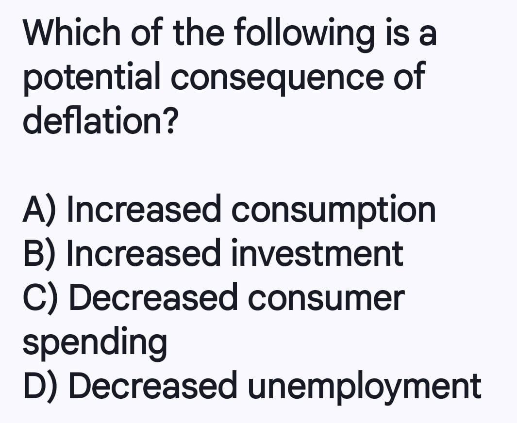 Solved Which of the following is a potential consequence of | Chegg.com