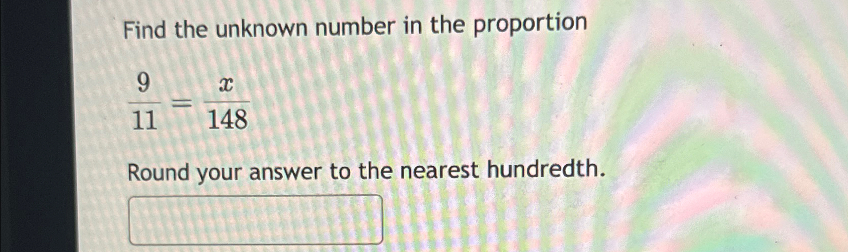 Solved Find the unknown number in the | Chegg.com