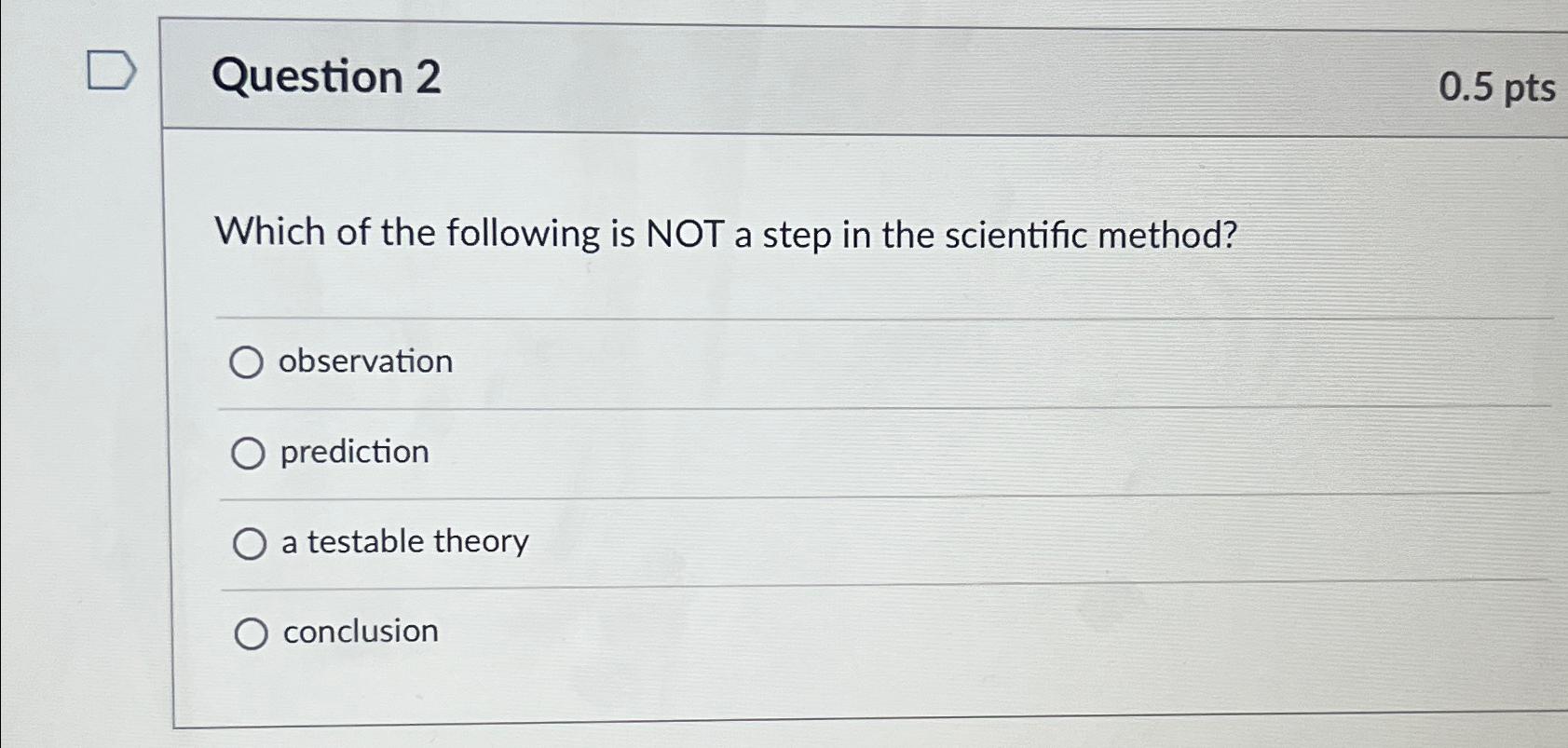 Solved Question 20.5ptsWhich of the following is NOT a step | Chegg.com