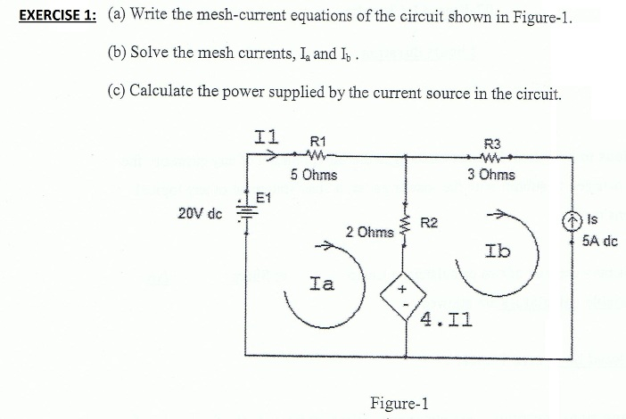 Solved Write the mesh-current equations of the circuit shown | Chegg.com