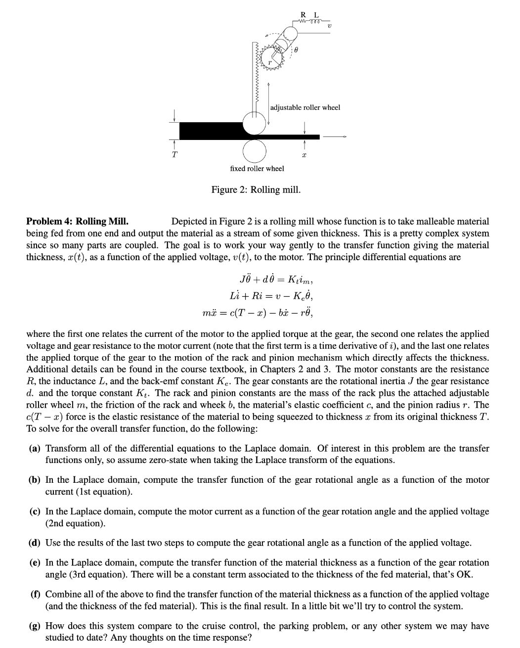 Solved Problem 4Problem 4: Rolling Mill.Depicted in Figure 2 | Chegg.com