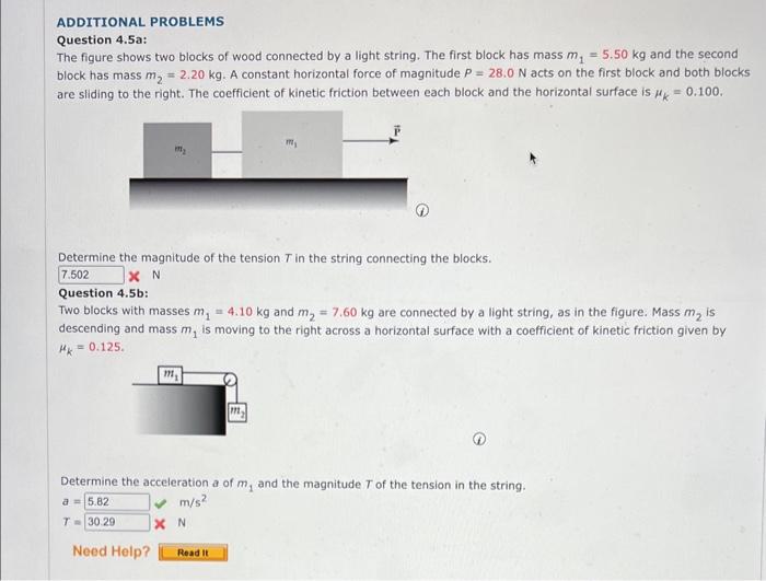 Solved ADDITIONAL PROBLEMS Question 4.5a: The figure shows | Chegg.com