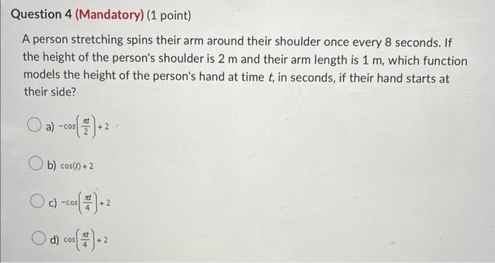 Solved A person stretching spins their arm around their | Chegg.com