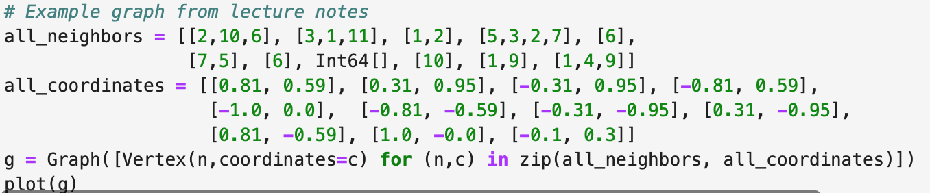 Solved In Julia Code:Problem 1 - ﻿Graph to adjacency | Chegg.com