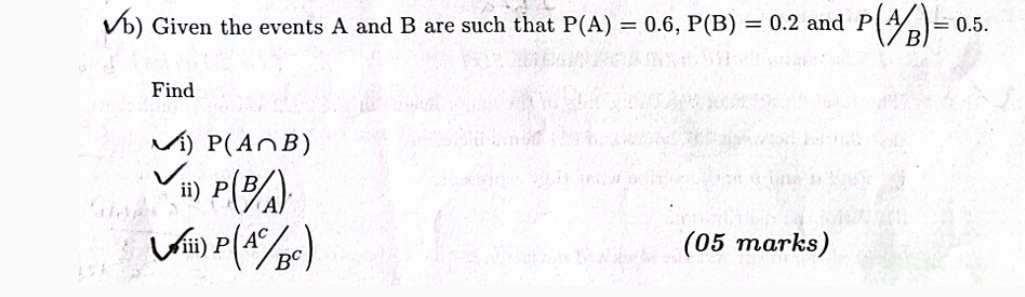 Solved bP(A)=0.6,P(B)=0.2 ﻿and | Chegg.com