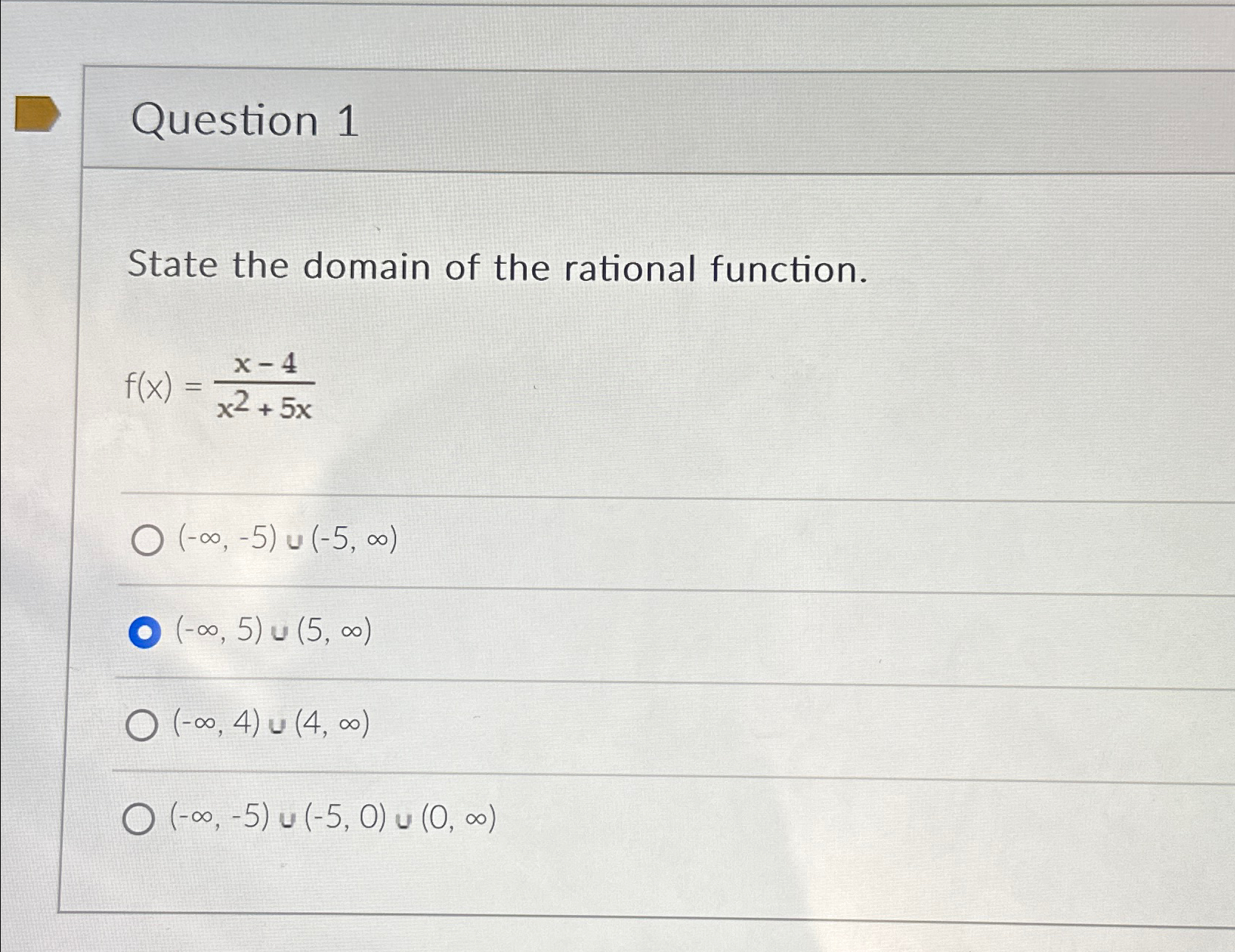 Solved Question 1State the domain of the rational | Chegg.com