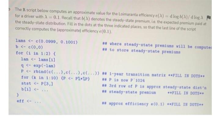 Solved • The R Script Below Computes An Approximate Value 2268
