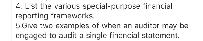 Solved 4. List the various special-purpose financial | Chegg.com